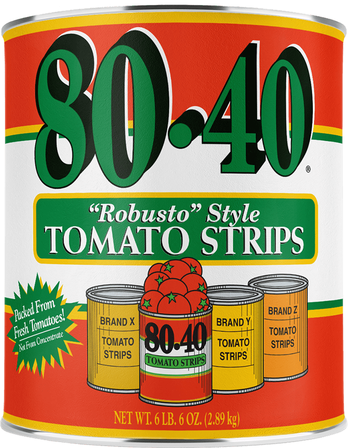 80-40® "Robusto" Style Tomato Strips – Stanislaus